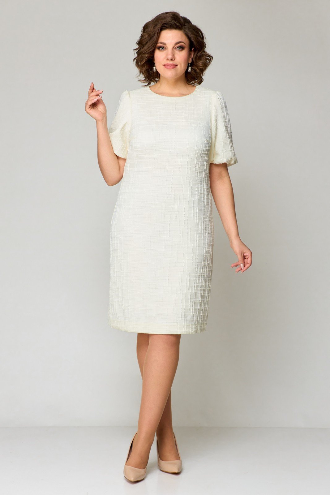 *Платье 1-035 молочный POCHERK купить в интернет магазине Велесмода